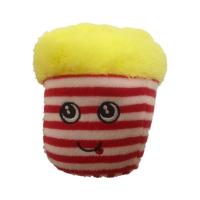 China 10cm 4 Inch Chips-Shaped Plush Pet Toy with Sound Feature - 100% PP Cotton Filling for Dogs for sale