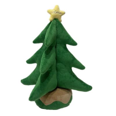 China 13.78in 35CM LED Musical Christmas Tree Plush Toy with Lighting and Music for Home Decoration for sale