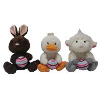 China 18cm 0.59in Singing Easter Bunny Plush Toy with Duck and Sheep Animals - EU/US/CA Certified Safety Standards for sale