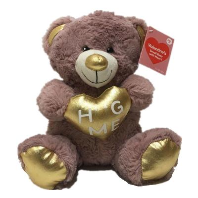 China 0.25M 9.84in Valentine's Day Plush Teddy Bear with Heart - EU/US/CA Certified Soft Toy for sale