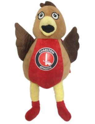 China 0.4M 15.75in Brown Red Charlton Athletic Mascot Plush Toy with 100% PP Cotton Filling for sale