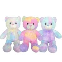 China 0.35m 13.78in ROHS Compliant Valentine's Day Plush Teddy Bears with Custom Tie-Dye Colors and LED Options for sale