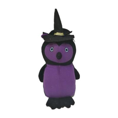 China 10.24 Inch Purple Owl LED Stuffed Animal - Halloween Plush Toy with Custom Design Options and International Safety Certifications for sale