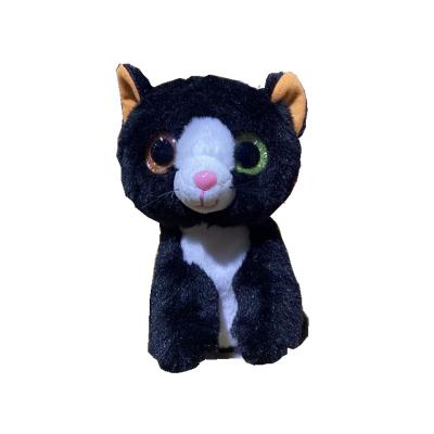 China 7.09in Black Kitty Halloween Stuffed Animal with Voice Recording Feature - 3 AAA Battery Powered Plush Toy for sale