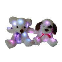 China 0.2M 0.66ft LED Stuffed Animals with Music - Custom Plush Teddy Bear and Dog Toys with 3 AAA Battery Power for sale