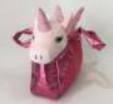 China 0.2m 7.87in Plush Unicorn Backpack Tote Bag with Pink Wings - 100% Polyester with PP Cotton Filling for sale