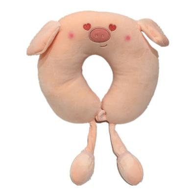 China Flapping Ears Piggy 0.3m U-Shaped Neck Pillow - Hypoallergenic Plush with Moving Ears Design for sale