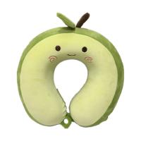 China Plush Avocado U Shaped Neck Pillow 0.3m 11.81in Cute Stuffed Animal Gift for sale