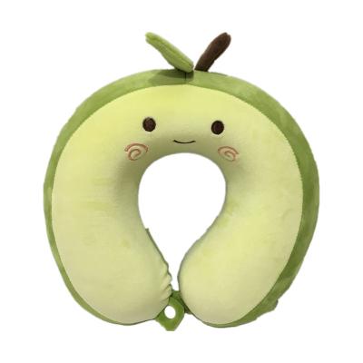 China Plush Avocado U Shaped Neck Pillow 0.3m 11.81in Cute Stuffed Animal Gift for sale