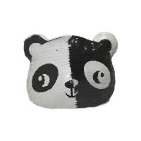 China 2D Flip Sequin Panda Plush Pillow 32CM 16 Inch Memory Foam Cushion with Custom Designs for sale