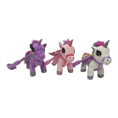 China 0.82ft 0.2M Rainbow Unicorn Pillow Pet Stuffed Animal with Telescopic Rod - ROHS Certified Plush Toy for sale