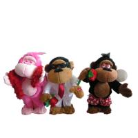 China 29cm Singing Dancing Gorilla Plush Toy 11.4 Inch Animated Valentine Gift Powered by 3 AA Batteries for sale