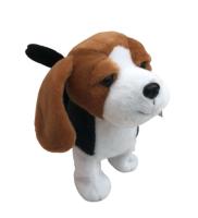 China 23cm 9.06in Hypoallergenic Interactive Plush Dog Toy with Walking Singing and Head Shaking Functions for sale