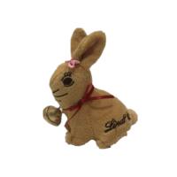 China Brown Rabbit Stuffed Animal with Bell 90mm 3.54 Inch Promotional Gift - ROHS Compliant Custom Toys for sale