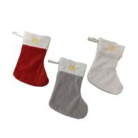 China 18cm 7.09in McDonald's Soft Cable Knit Christmas Stockings OEM - Sequins Material, 60-70 Day Delivery for sale