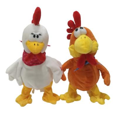 China 32cm 12.7'' Electronic Stuffed Chicken Toy with Sound & Motion Features - 3 AA Battery Powered Plush Animal for sale