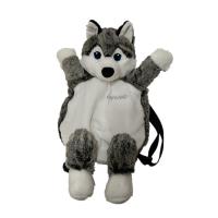 China 17.72in 45cm Recycled Material Dog Backpack Plush Toy - 100% Polyester with PP Cotton Filling for Memorial Gifts for sale