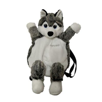 China 17.72in 45cm Recycled Material Dog Backpack Plush Toy - 100% Polyester with PP Cotton Filling for Memorial Gifts for sale