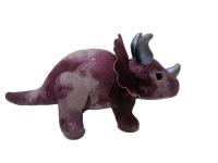 China Plush Purple Triceratops Polyester Stuffing Toys 26cm for sale