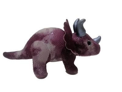 China Plush Purple Triceratops Polyester Stuffing Toys 26cm for sale