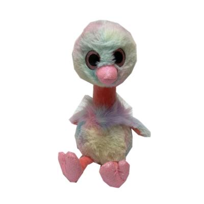 China Plush Material Recording Repeating Flamingo Toy Tie Dye Color for sale