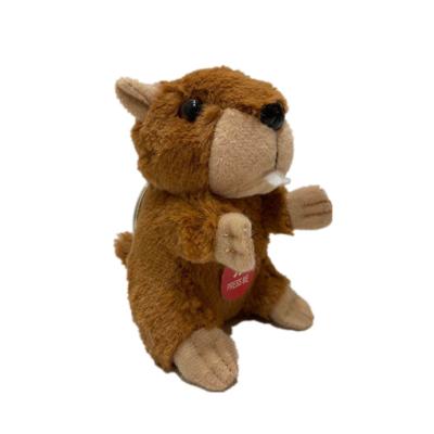 China 9cm Plush Marmot Whistling Keychain with Squeeze-Activated Sound - 60-70 Day Delivery for sale