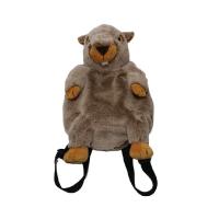 China 35cm Realistic Marmot Stuffed Toy Backpack with Adjustable Straps - Plush Material & PP Cotton Filling for Kids for sale