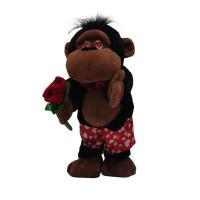 China Valentine's Day Plush Gorilla Toy with Music Dancing 24pcs Carton 60-70 Days Delivery for sale