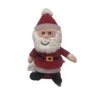 China Recording Repeating Plush Santa Claus Soft Toy 21cm with Voice Function and PP Cotton Filling for sale