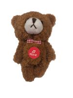 China 100% PP Cotton Filled Plush Bear Key Chain with Music Box 7cm for sale