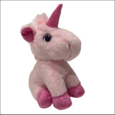 China 100% PP Cotton Filled Unicorn Key Chain with Music Box 12cm Plush Toy for sale