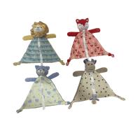 China 4 Piece Colorful Plush Animal Figure Baby Blankets with 100% PP Cotton Filling for Infants 60-70 Days Delivery for sale