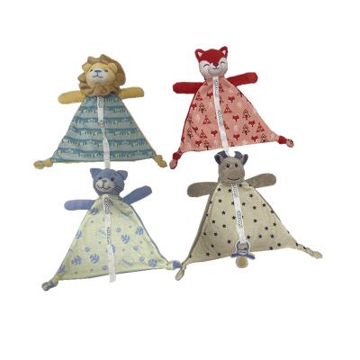 China 4 Piece Colorful Plush Animal Figure Baby Blankets with 100% PP Cotton Filling for Infants 60-70 Days Delivery for sale