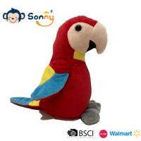 China Talk Back Plush Parrot 30cm Cute Design Interactive Toy for Kids Family Fun Home Decoration for sale