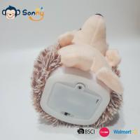 China Recording Speaking Hedgehog Plush Toy Cute Educational for sale