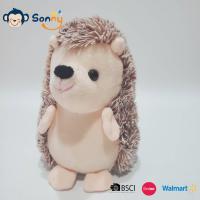 China Recording Speaking Hedgehog Plush Toy Cute Educational for sale