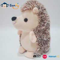 China Recording Speaking Hedgehog Plush Toy Cute Educational for sale