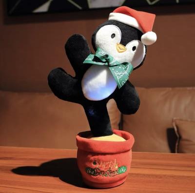 China EN71 Certified Christmas Light Up Singing Plush Animal Toys 3 Assorted Colors for sale