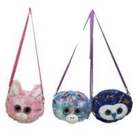 China EN71-1-2-3 Certified Sequins Plush Backpack Pen Bag with Particle Filling for Kids - 60-70 Day Delivery for sale