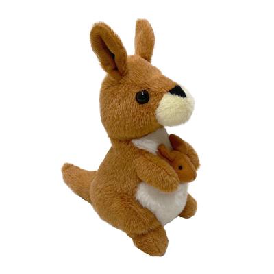 China 22cm Brown Recording Plush Toy Talking Back Kangaroo with Baby - Interactive Animation Toy 60-70 Day Delivery for sale