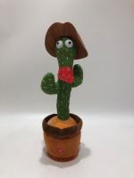 China Electronic Plush Talking Sunny Cactus Toy Dancing Singing Recording for Kids 3 Months Up for sale