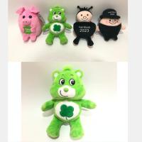 China 15cm Plush Teddy Bear Stuffed Animal with Heart Shamrock for St Patricks Day for sale