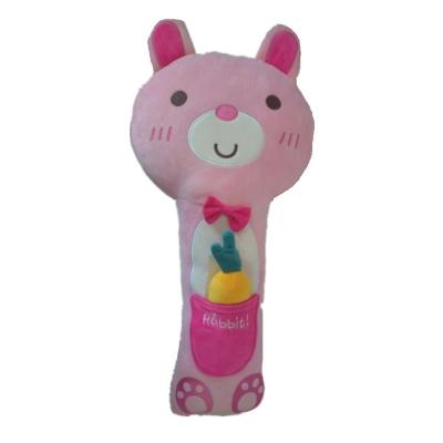 China Plush Rabbit Holding Yellow Radish Cushion - Soft Car Pillow Toy with 60-70 Day Delivery for Stress Relief for sale