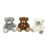 China 20 cm 3 Color Plush Teddy Bears with Bowknot Valentine Gifts for Lovers Soft Stuffed Toy for sale