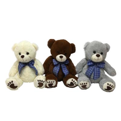 China 20 cm Plush Teddy Bear Stuffed Toy 3 Colors with Lovely Bowknot Gift for sale