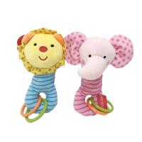 China 17 cm Soft Plush Infant Toys Lion and Elephant Educational Baby Plushies for sale
