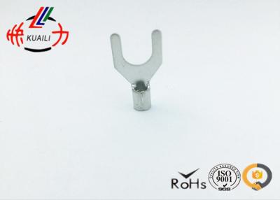 China Safety Non Insulated Naked Spade Wire Connectors Terminals Tin Plated for sale