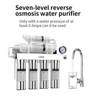China 7 Grade Stainless Steel Reverse Osmosis System 600GPD for Home Hotel Drinking Water for sale