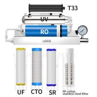 China 304 Stainless Steel UV Water Purifier 600G RO Reverse Osmosis Drinking System for sale