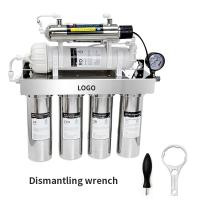 China 304 Stainless Steel UV Water Purifier 600G RO Reverse Osmosis Drinking System for sale